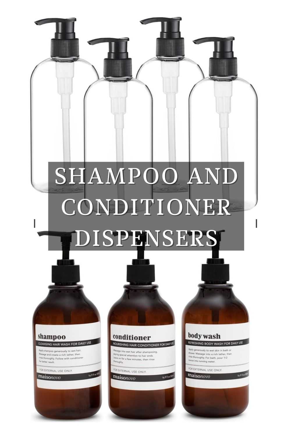 Organize Your Shower With Stylish Shampoo And Conditioner Dispensers